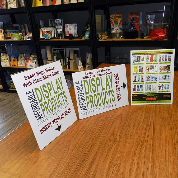 Custom Foam Core Counter Card Strut Cards | Tabletop Easel Signs with ...