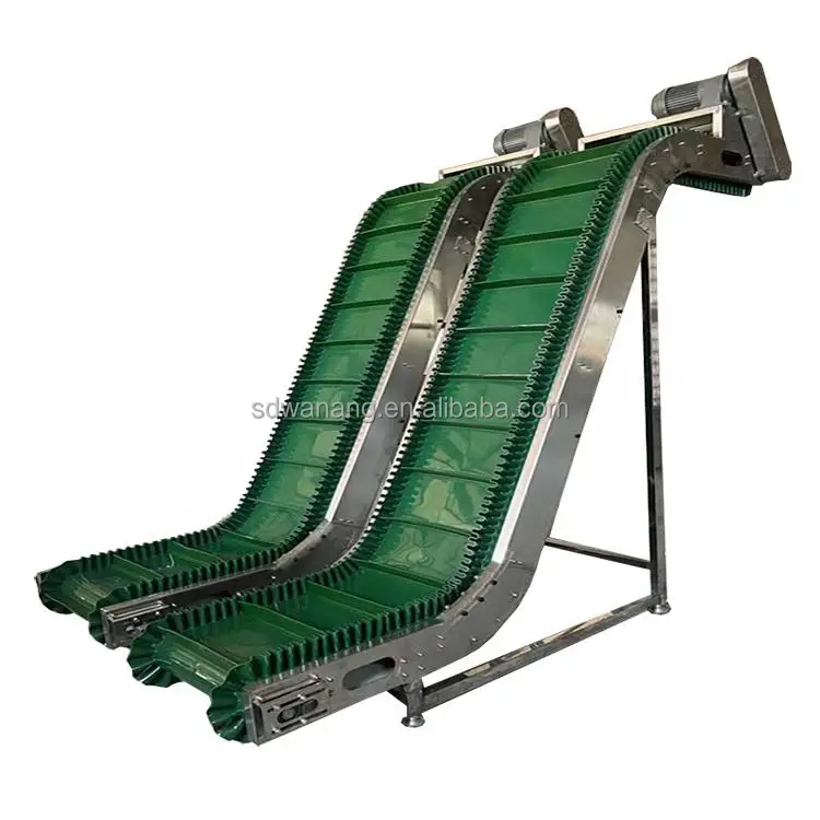 Waterproof Food Belt Inclined Lifting Conveyor with Cleats