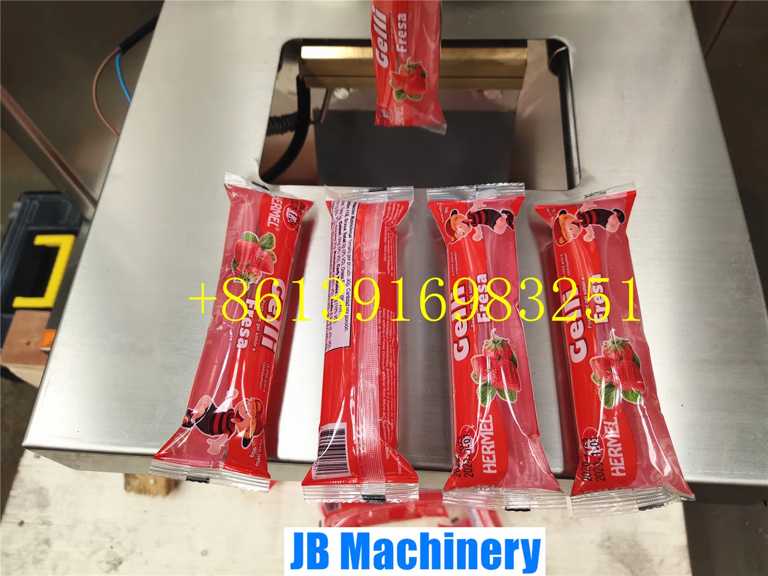 50-300ml Automatic Ice Pop Packaging Machine For Jelly Stick Ice Lolly ...
