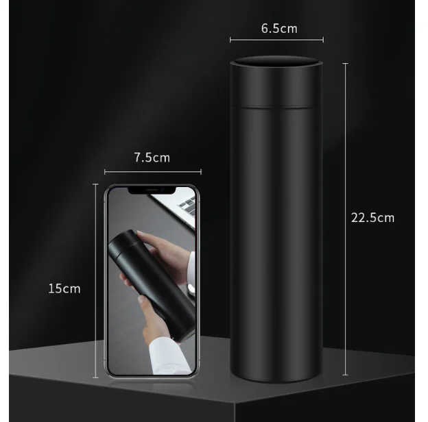 Factory Custom Temperature Display Thermal Vacuum Flasks Thermos Cup Stainless Steel Led Soft ...