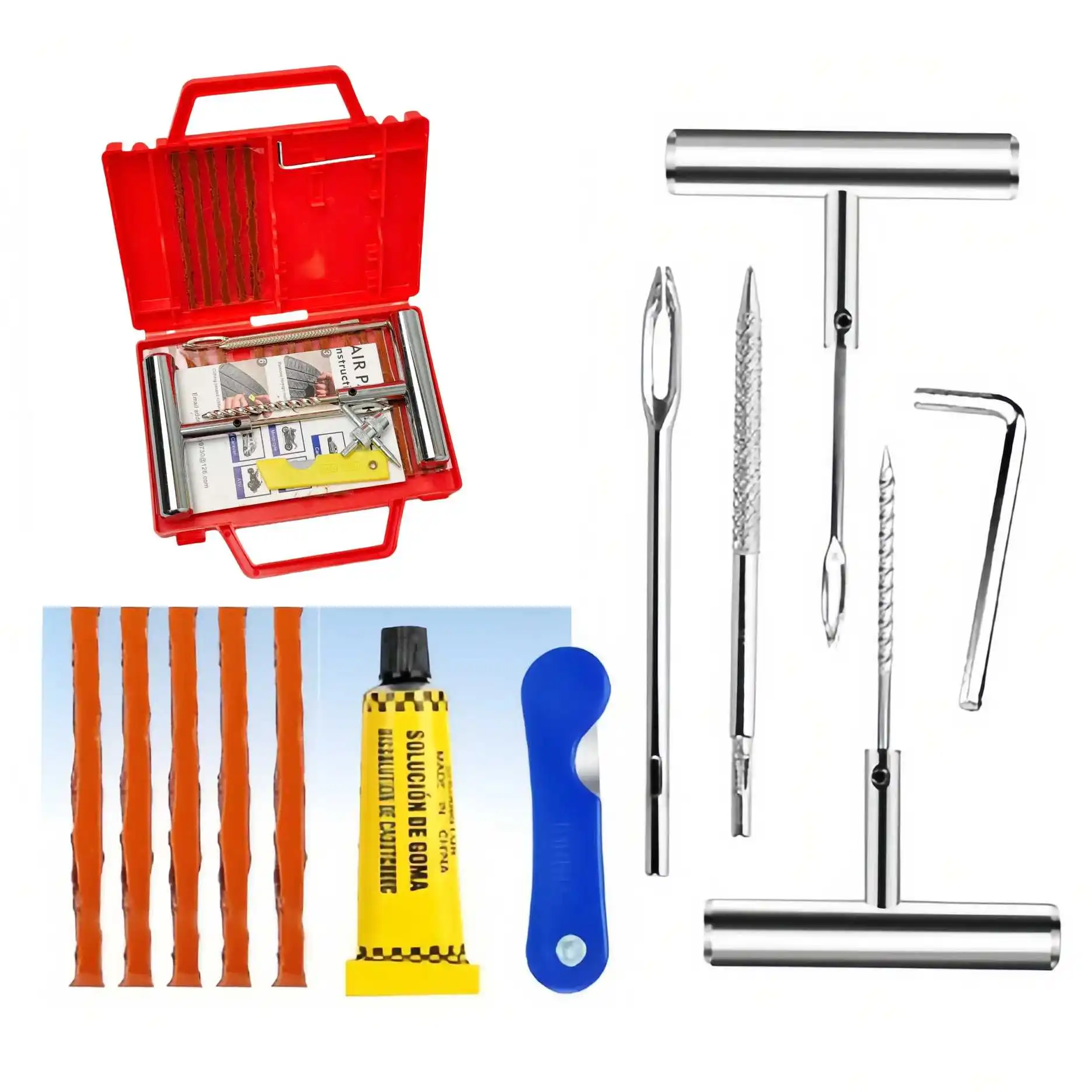 Tool Universal Puncture Tubeless Vacuum Quick Kit Rivet Puncture Tool ...