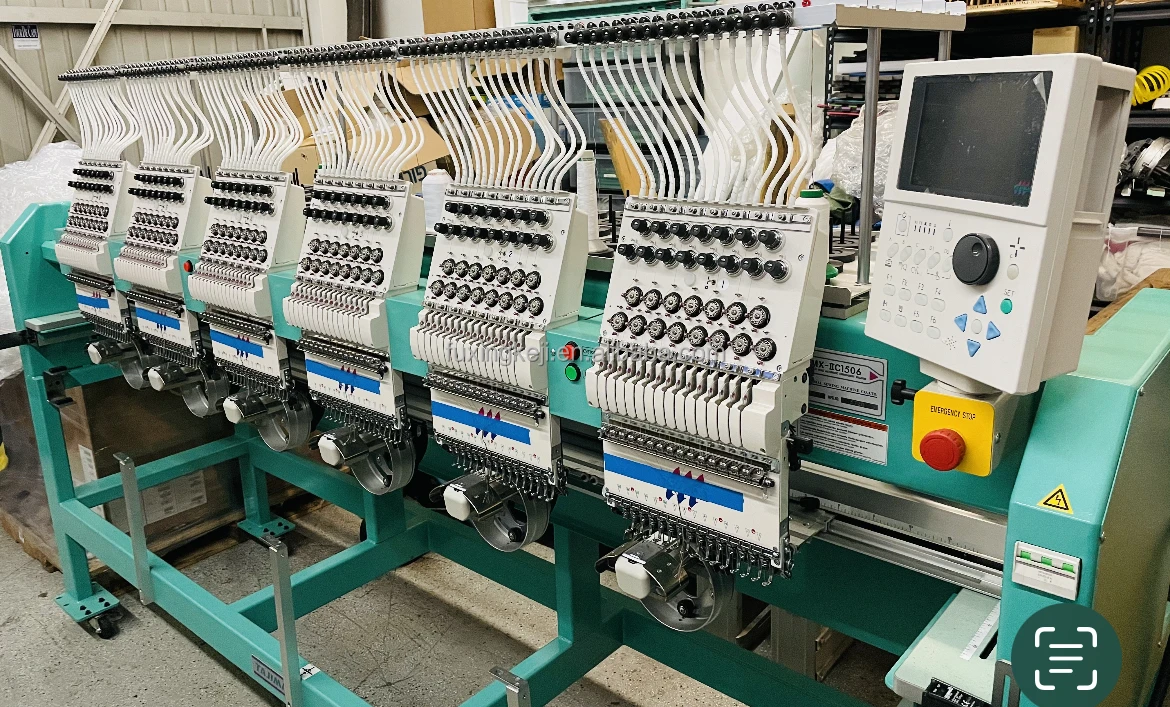 High Speed Tajima Computerized Flat 6 Head 15 Needles Embroidery ...