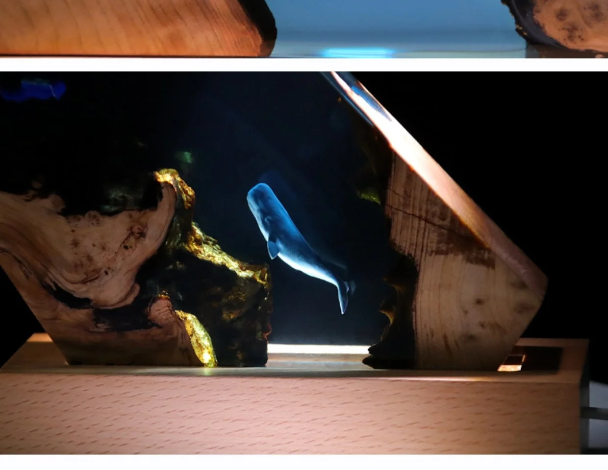 Home Decor Epoxy Lamp Handmade Resin Crafts Divers Night Light ...