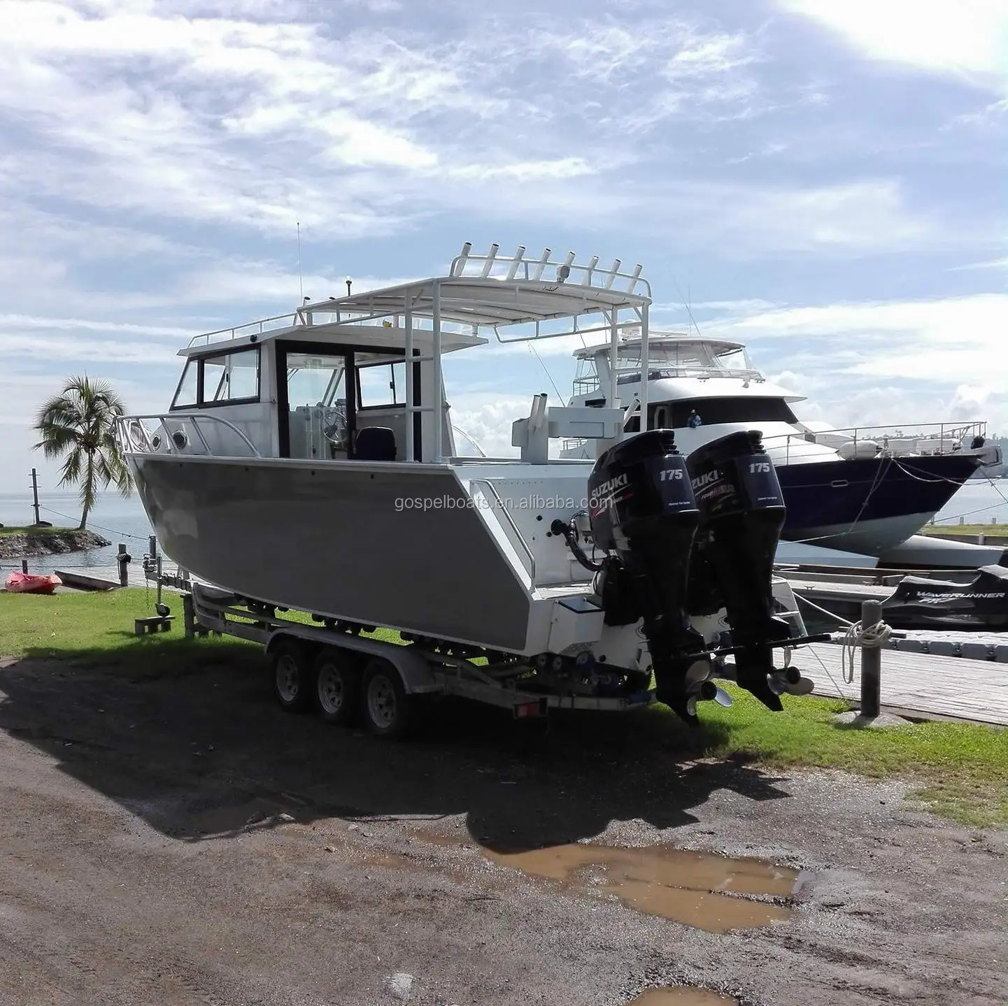 30ft/9.0m Model Lifestyle Cabin Cruiser Aluminum Fishing Boat With Deep ...