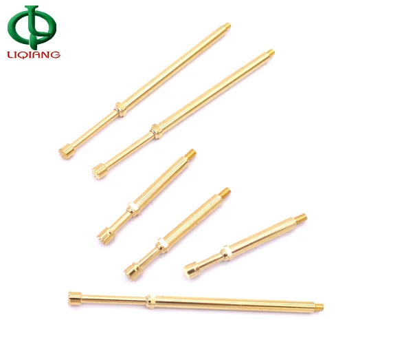 Electrical 1mm Circular Connector Crimp Contacts Square Brass Pin Gold ...
