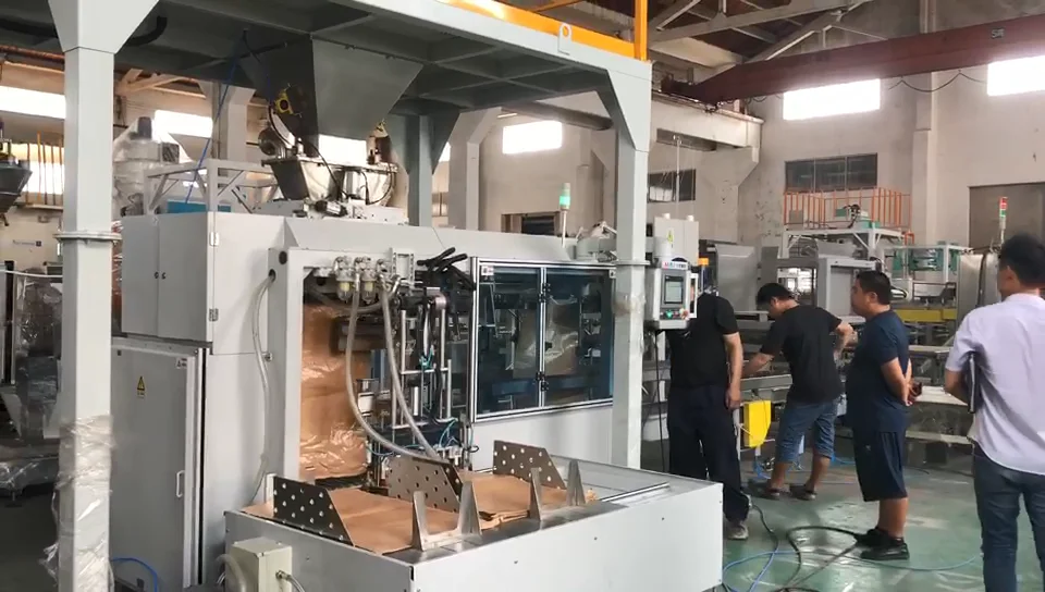 Fully Full Automatic Bagging 50kg Bag Packing And Palletising Machine ...