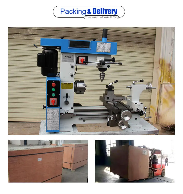 Mp500 500mm 3 In 1 Drill Mill Combo Multi-purpose Lathe Machine With Ce ...