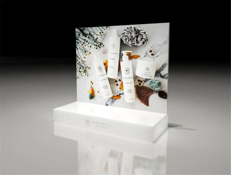 Custom Skincare Display - Clear Acrylic Makeup Stand