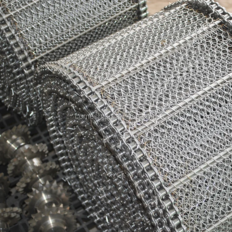 Durable 304 Stainless Steel Chain Link Mesh Conveyor Belt