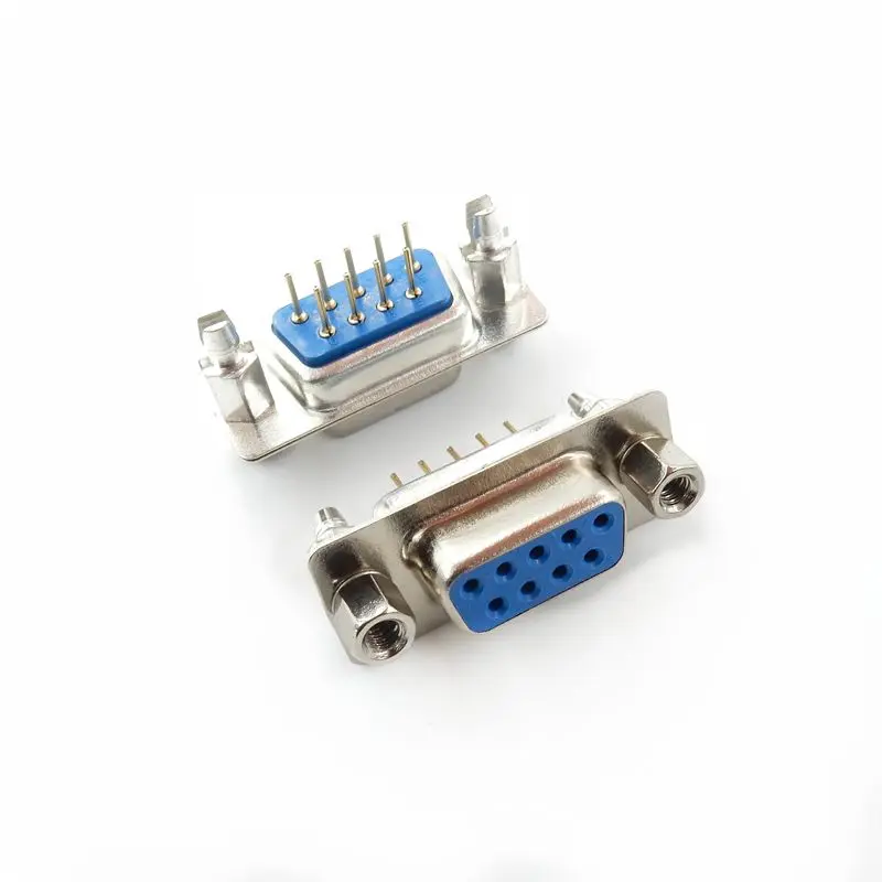 De Plástico Azul Db9 Pbc Conector Dp9 180 Grado Recto Macho Hembra ...