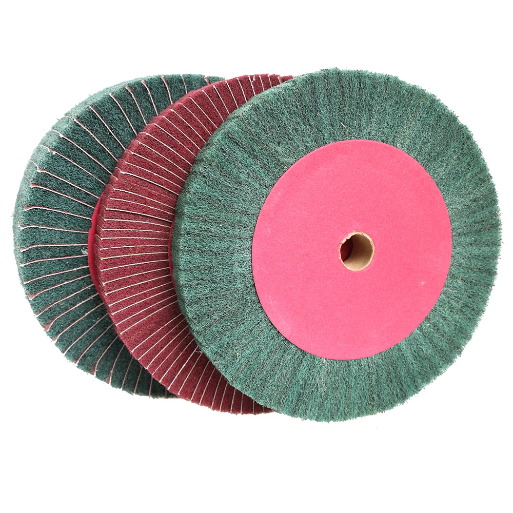 Nylon Stainless Steel Drawing Wheel Fiber Scouring Wheel Non-woven ...