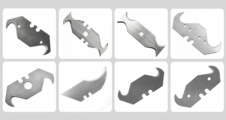 100 Pcs Pack Hook Razor Blades - Durable Utility Knife Blades