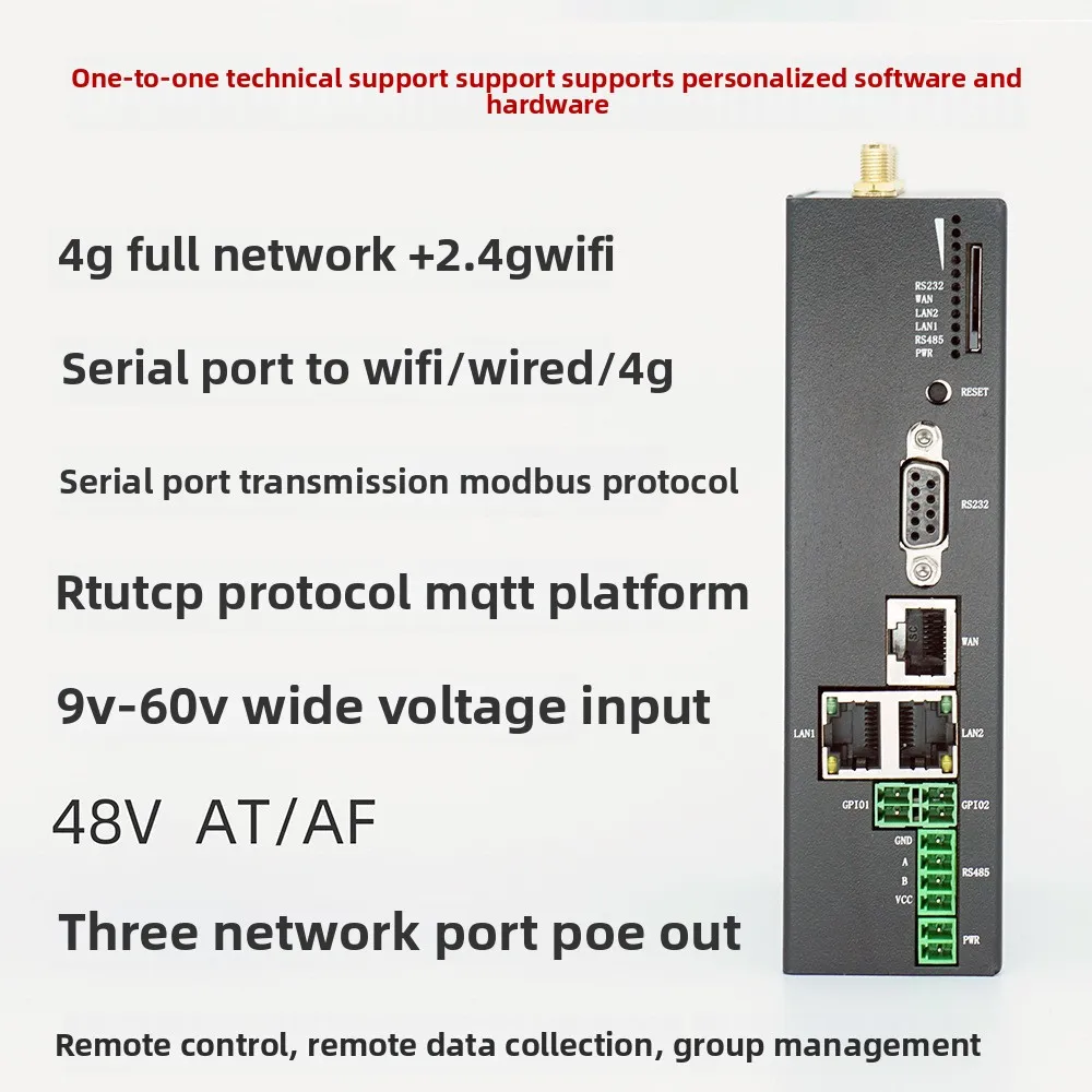 4G Industrial Enterprise Router with Full Netcom Terminal DUT Serial Port RS232/485 GPI ...