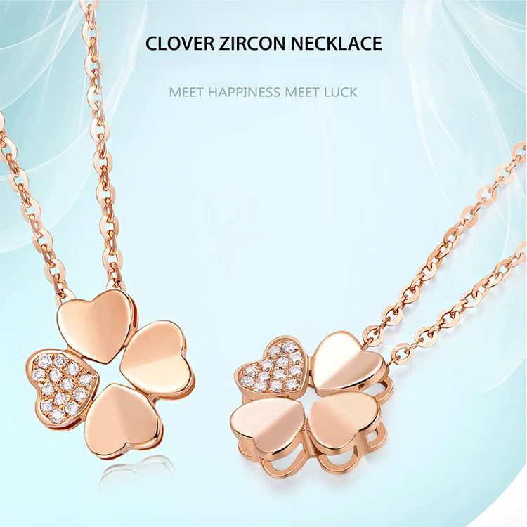 925 Sterling Silver Four Leaf Clover Chain Necklace Gold Plated - Buy Four Leaf Clover Necklaces ...