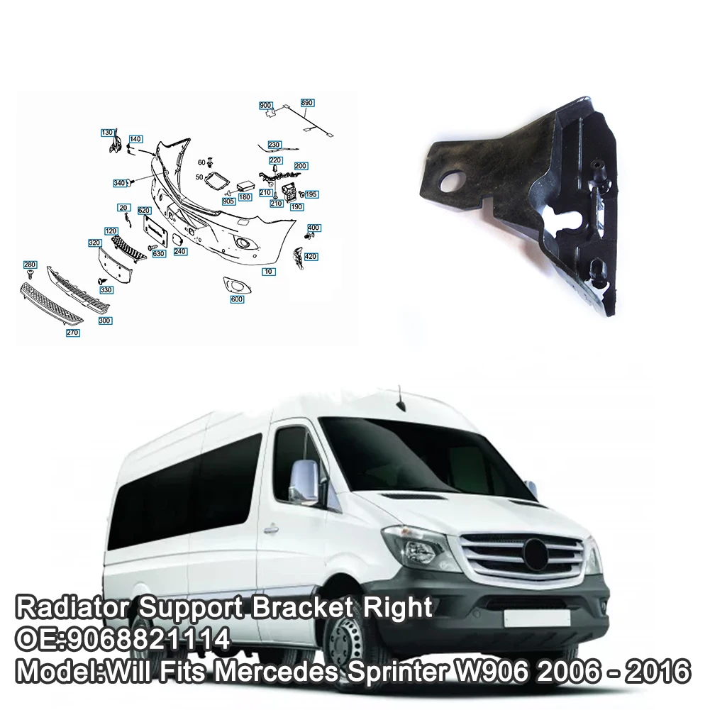 Front Bumper Bracket Right 9068821114 For Mercedes Sprinter W906 2006 ...