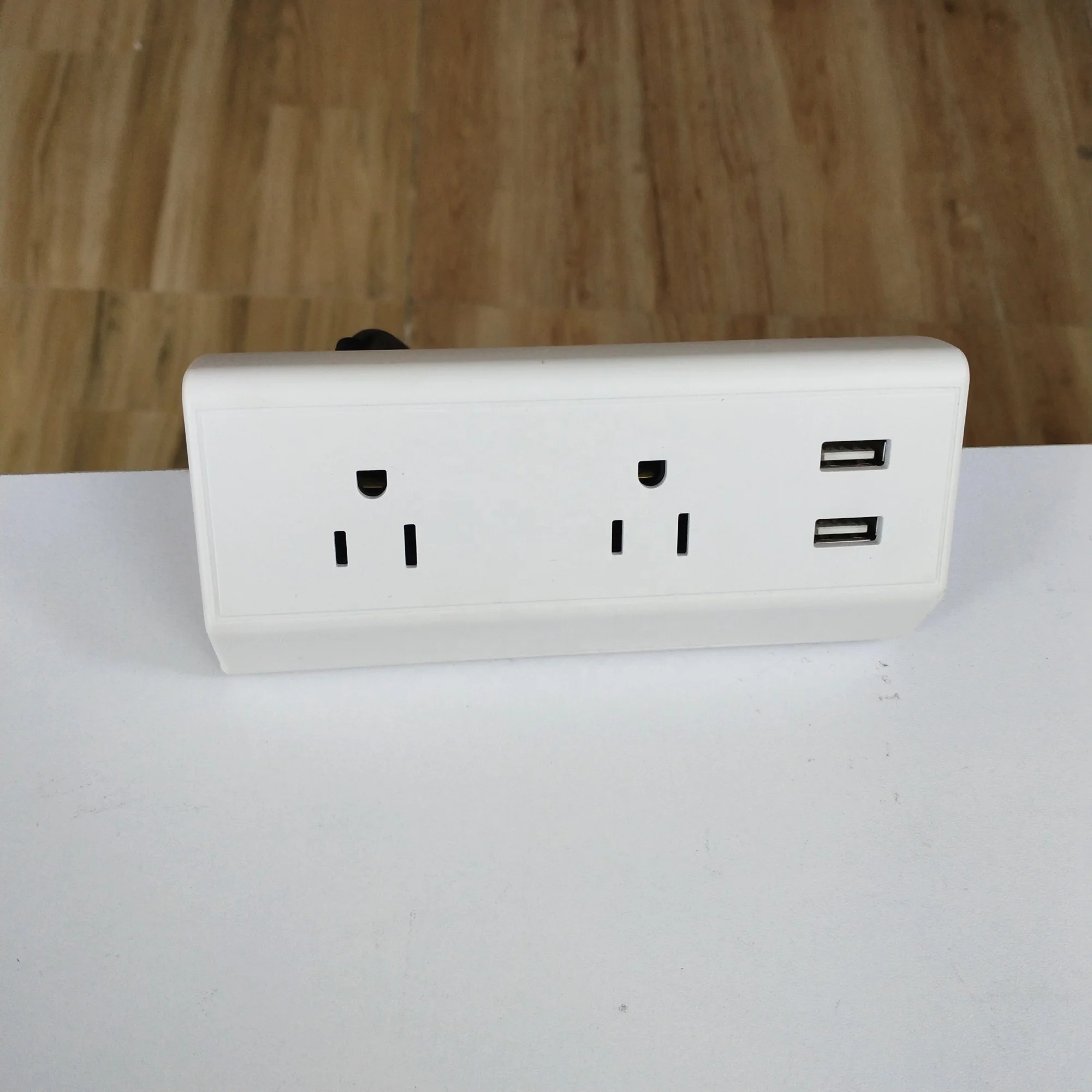 Removable Power Center White Desktop Edge Mount Power Socket/2 Ac ...