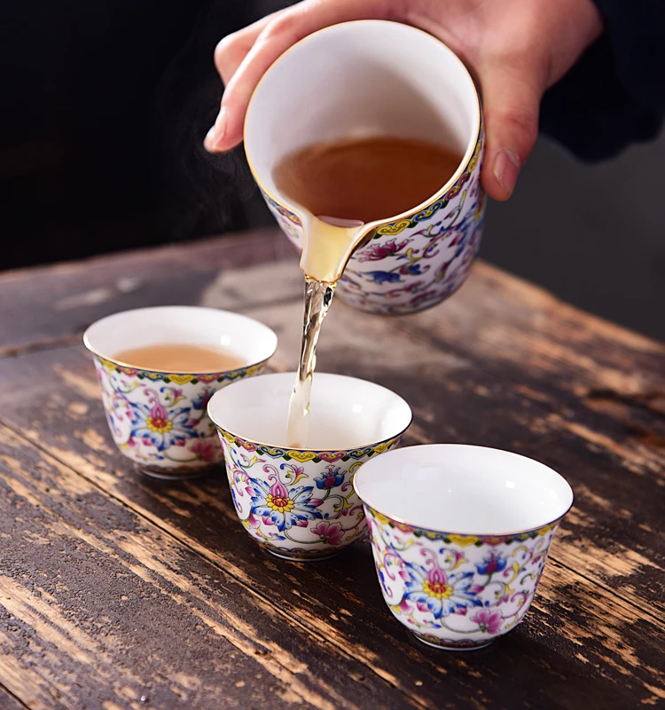 Ceramic Porcelain Chinese Tea Cup Set Gift Logo - Buy Chinese Tea Cups ...