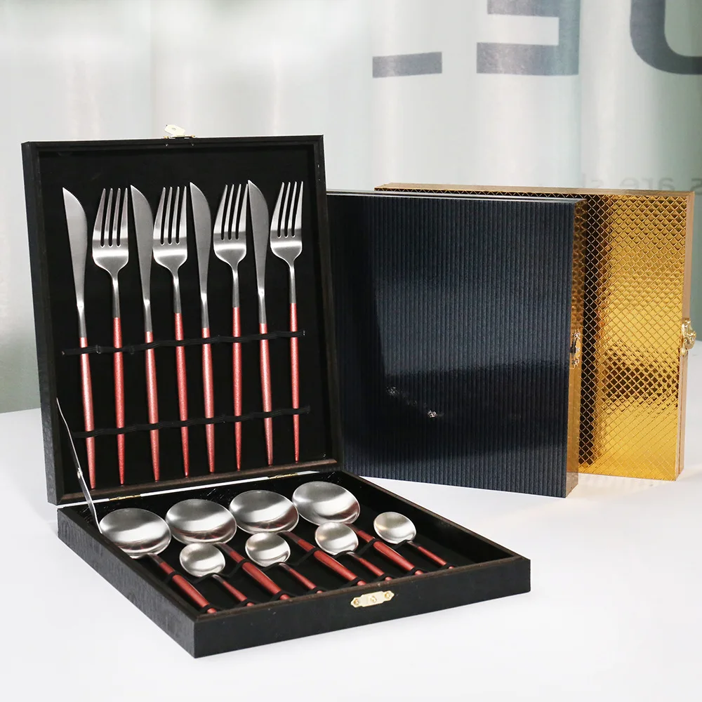 Wholesale 24pcs Stainless Steel Cutlery Set - Luxury Vintage