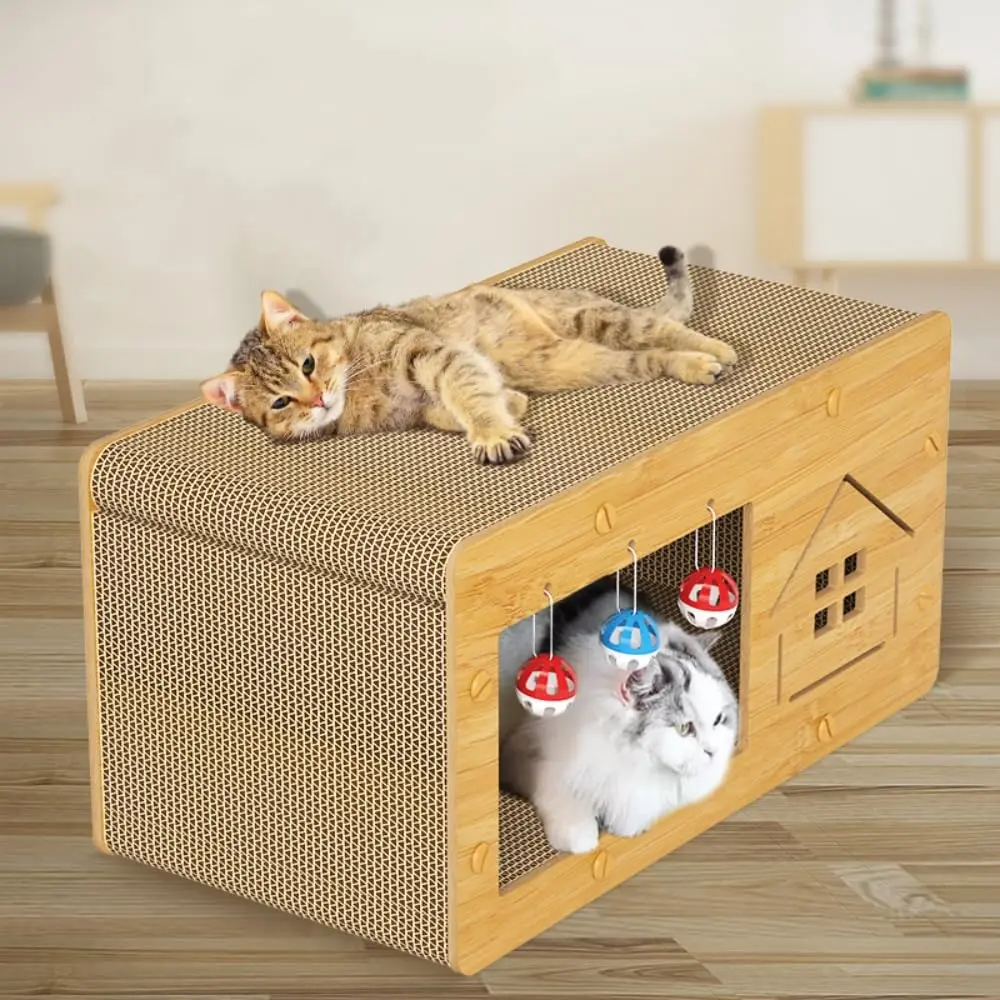 Large Space Cat Scratcher House - VAILGE Cat Cabinet Condos