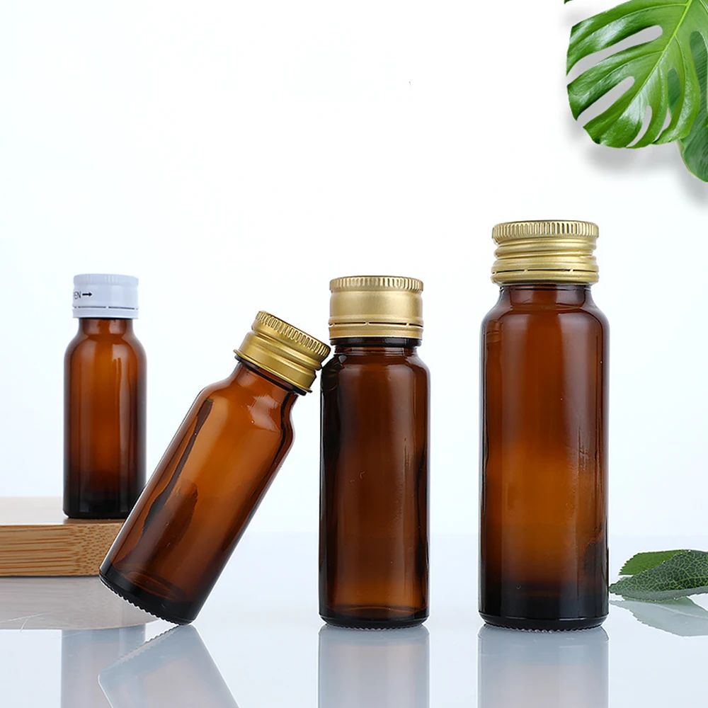 Teal Glass Oral Liquid Bottle Screw Top Light Protected Syrup Brown ...