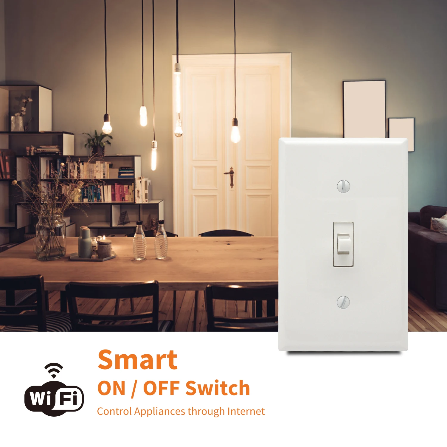 Alexa Google Controlled Wifi Toggle Switch for Smart Homes