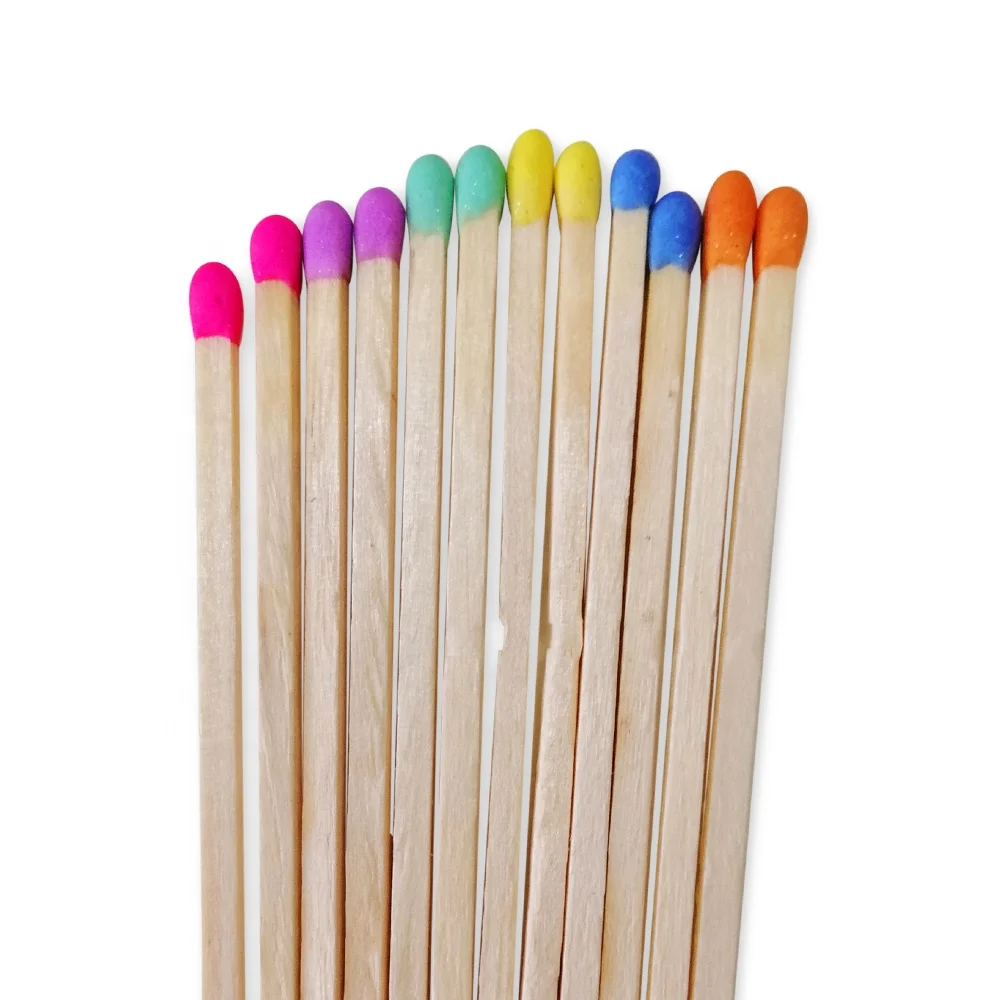 Natural Wooden Colorful Safety Match Sticks Custom Matches Tip Color ...