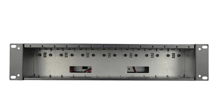 On Stock 2u 14 Slots Rack-mount Fiber Optic Media Converter Chassis ...