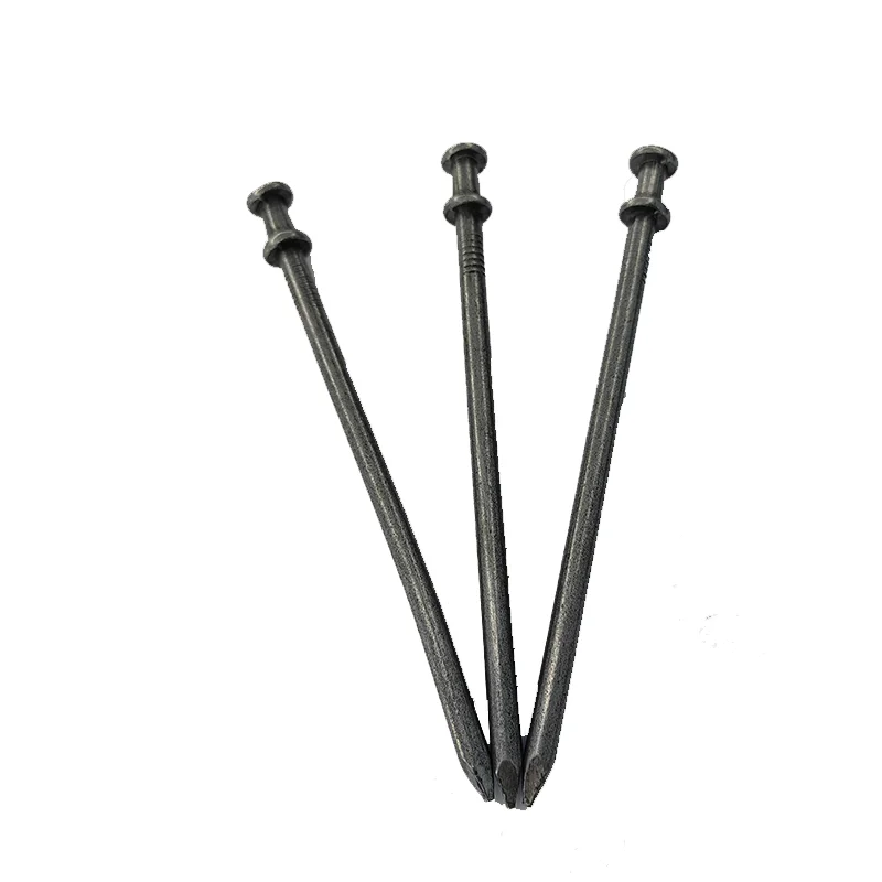High Quality Black Galvanized Double-sided Round Head Nails - Buy ...