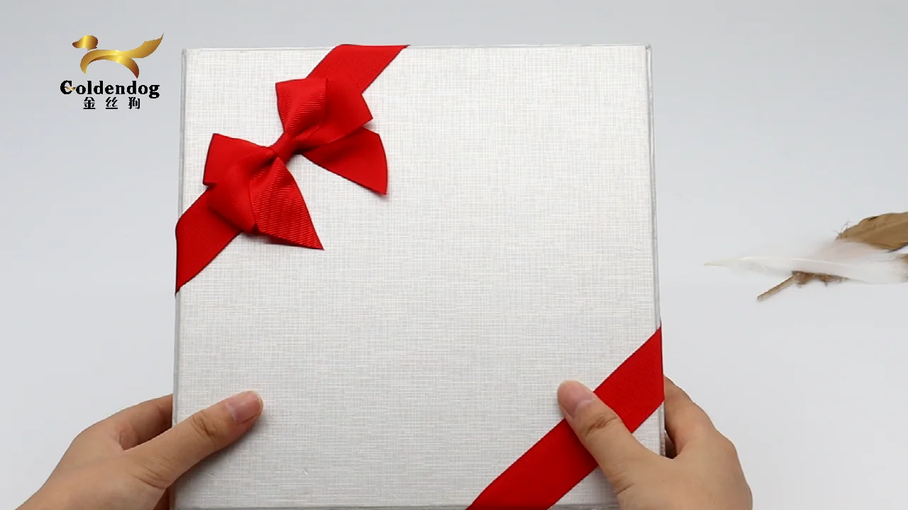 Customized Pre Made Gift Wrapping Elastic Band Grosgrain Ribbon Bow ...