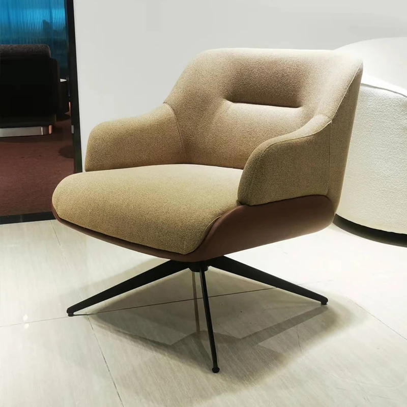 Luxury Nordic Accent Fabric Sofa - Modern Swivel Design