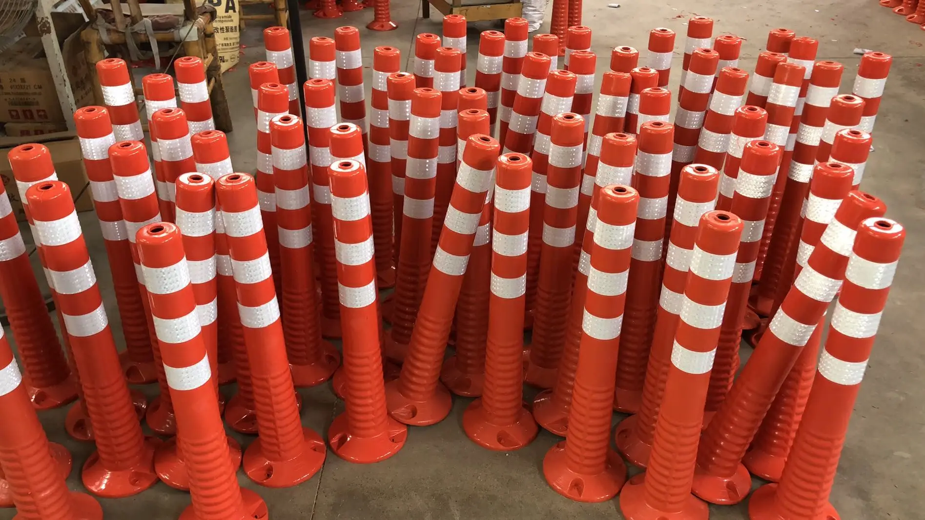 Road Traffic Safety Orange/yellow Flexible Pu Sign Delineator Post ...