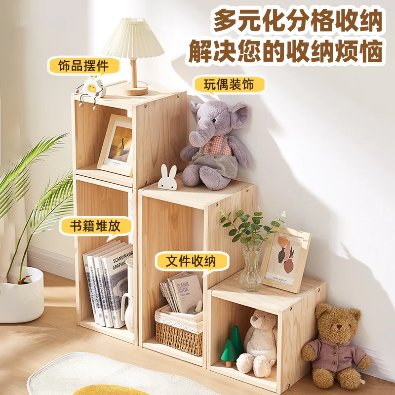 Open Standing Type Rack Wooden Shelving Unit Storage Living Room - Buy ...