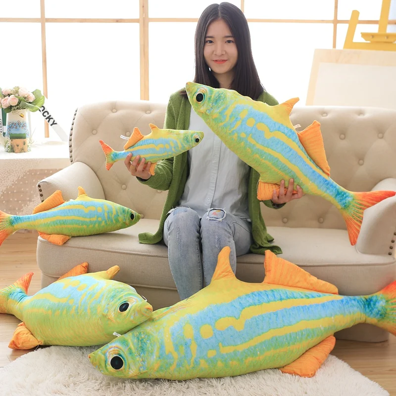 Oem Colorful Lifelike Plush Sea Animal Fish Stuffed Toys Fish Shaped ...