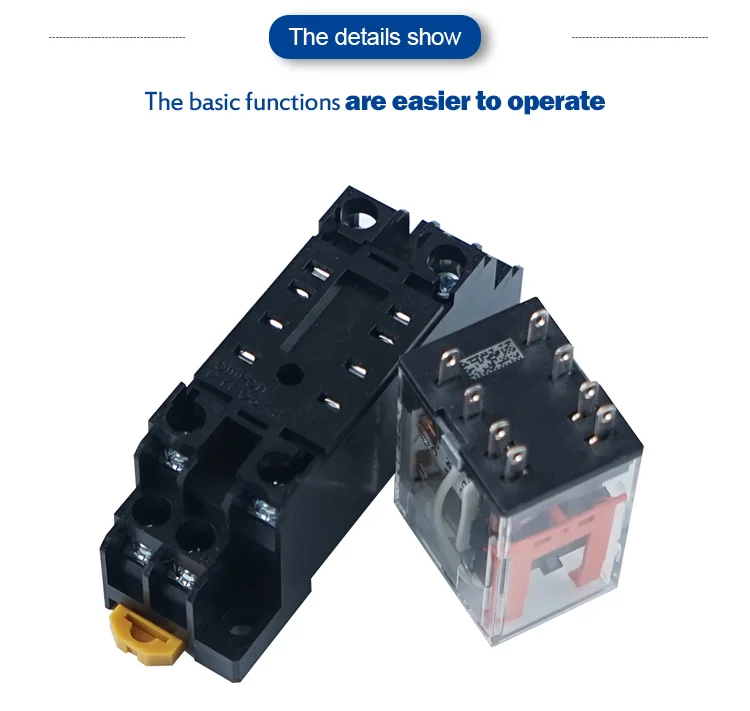 2NO 2NC Intermediate Relays 24VDC for Industrial Automation