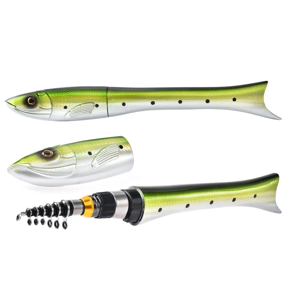 So-easy Pen Fishing Rod Carbon Fish-shaped Pocket 1.6m Mini Telescopic ...