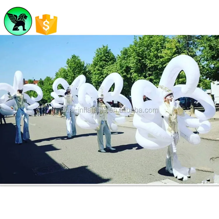 Outdoor Event Parade Inflatable Wing Costume Customized White Wing ...