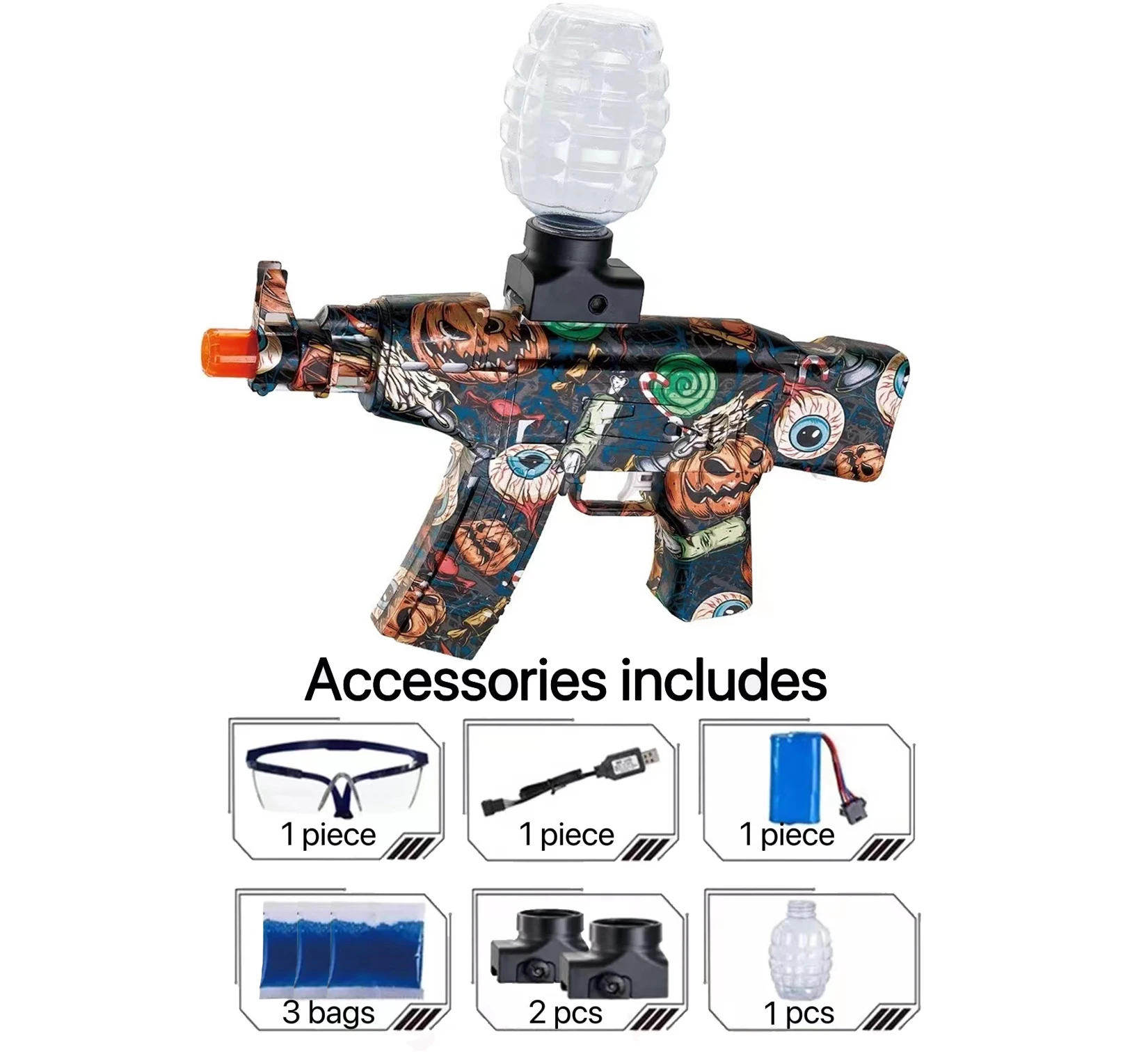 2023 New Ak47 Mp9 M416 Water Gel Blaster Electric & Automatic Pistol ...