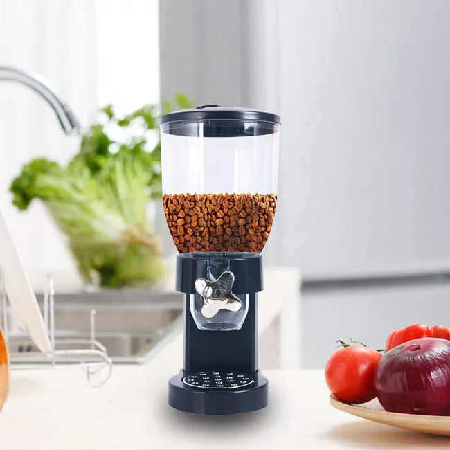 Plastic Bulk Dry Food Dispenser Countertop Single Cereal Dispenser ...