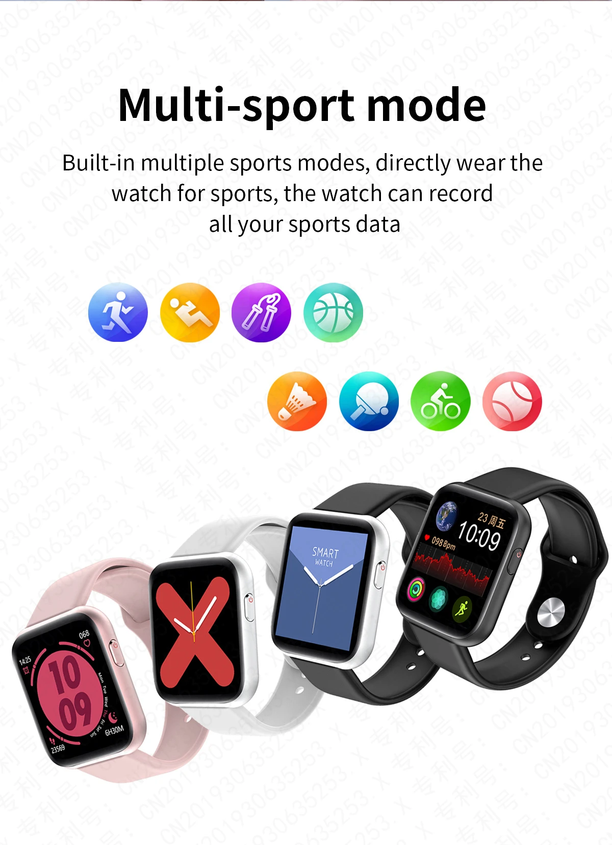 New Arrivals Y68 Plus Bt Call Ip67 Waterproof Smartwatch Full Touch ...