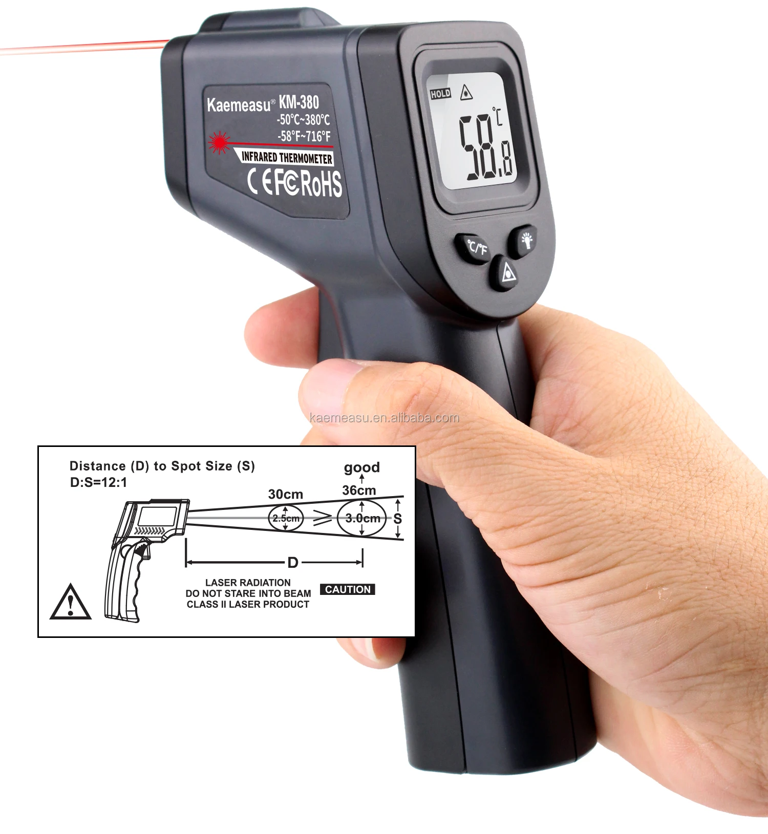 Kaemeasu Handheld Digital Thermometer Electronic Kitchen Baking ...