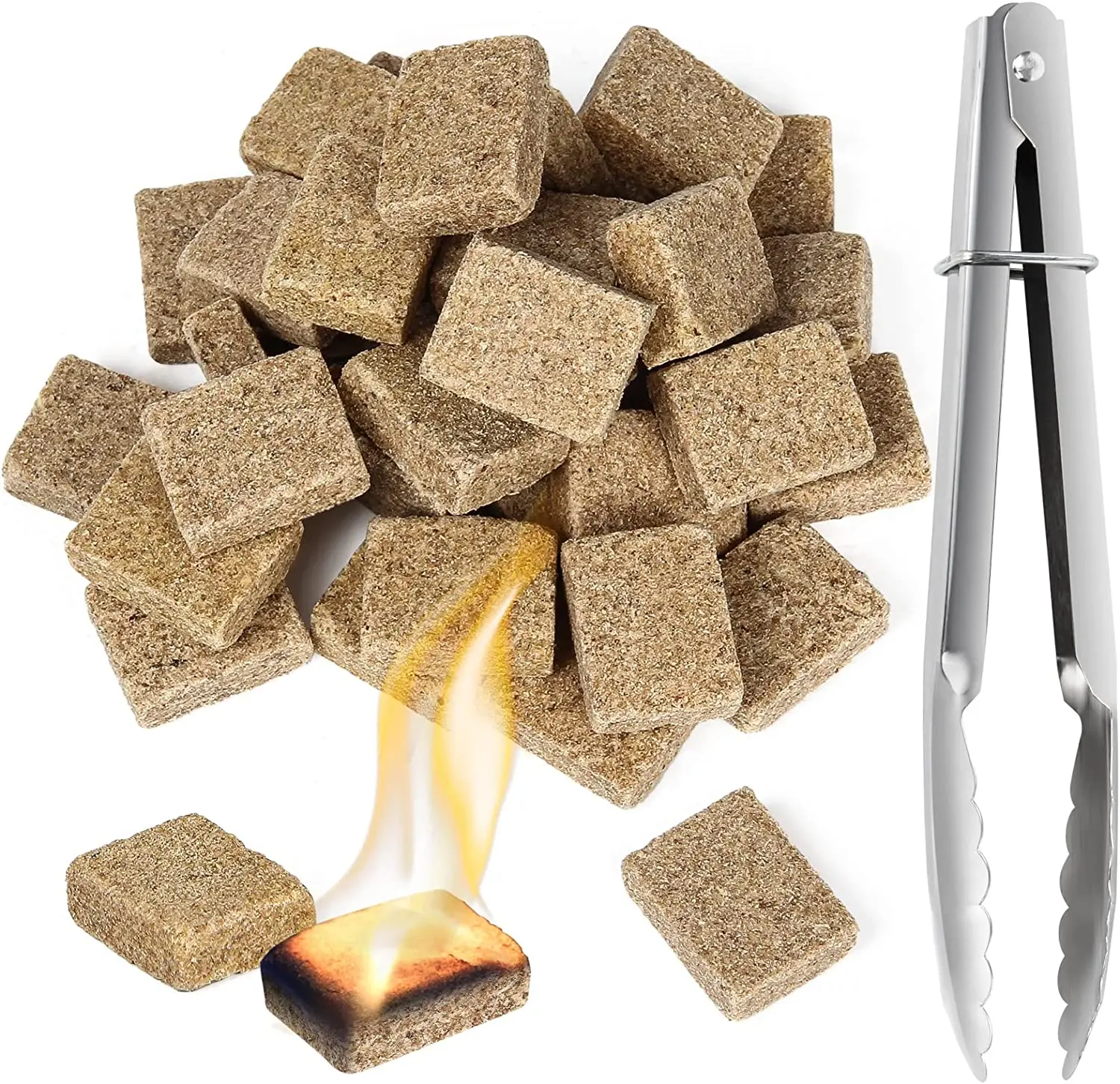 Easy To Light Natural Wood Chips With Paraffin Wax Fire Starters For ...