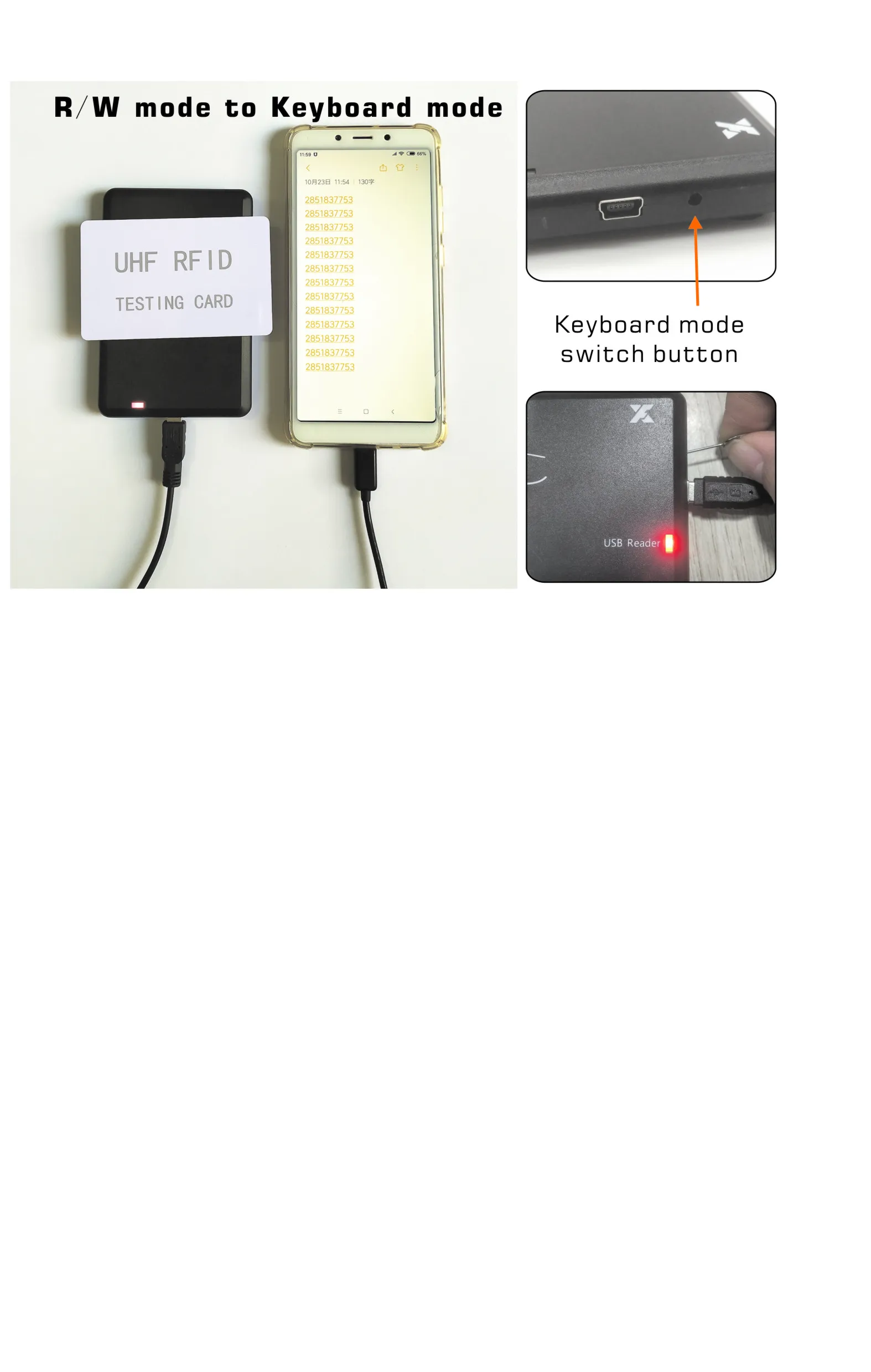 Fd-602 Short Distance Desktop Portable Epc Programmable Usb Uhf Rfid ...