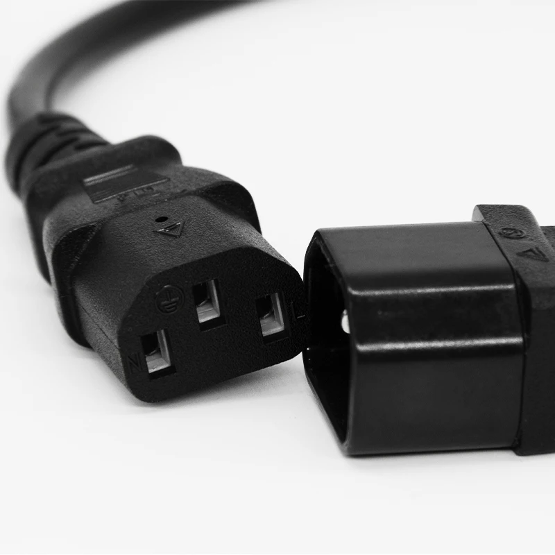 C13 C14 Power Cord Computer Power Cord Iec C13 Male To C14 Female Power ...