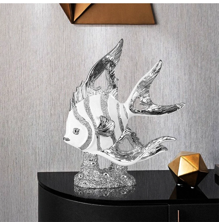 Arts And Crafts Creative Decoration Tropical Fish Resin Statue - Buy ...