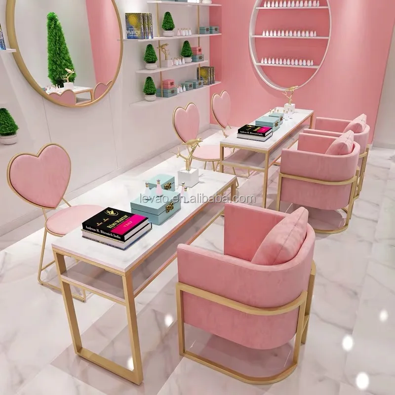 Pink Manicure Tables - Stylish Salon Furniture