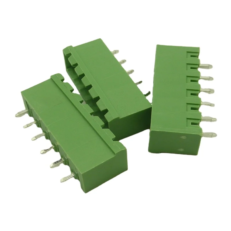 Pcb Wiring Connector Dinkle Male Plug 5.0mm Green Terminal Block - Buy ...