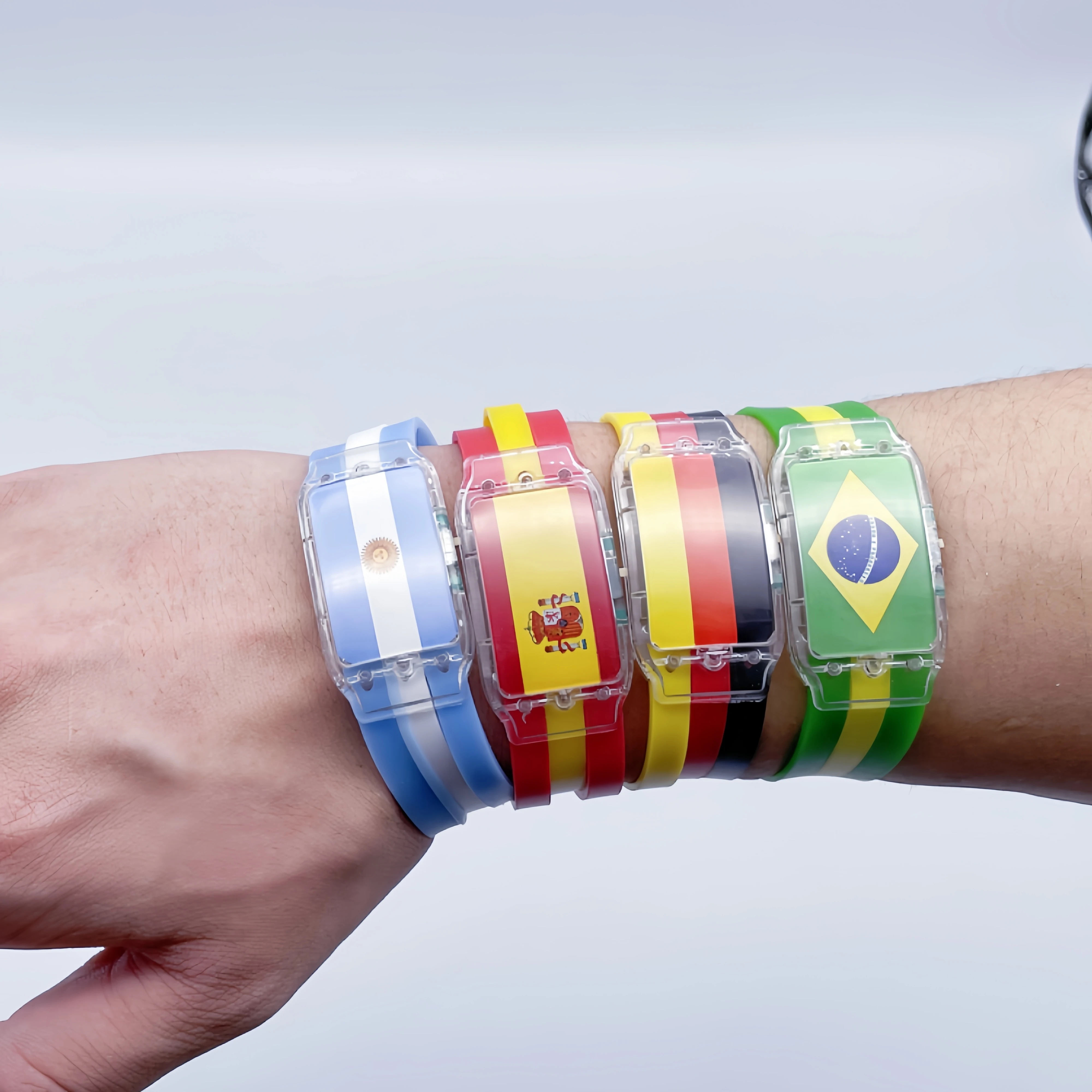 Custom Different Countries National Flag LED Bracelet Japan/Spain/USA ...