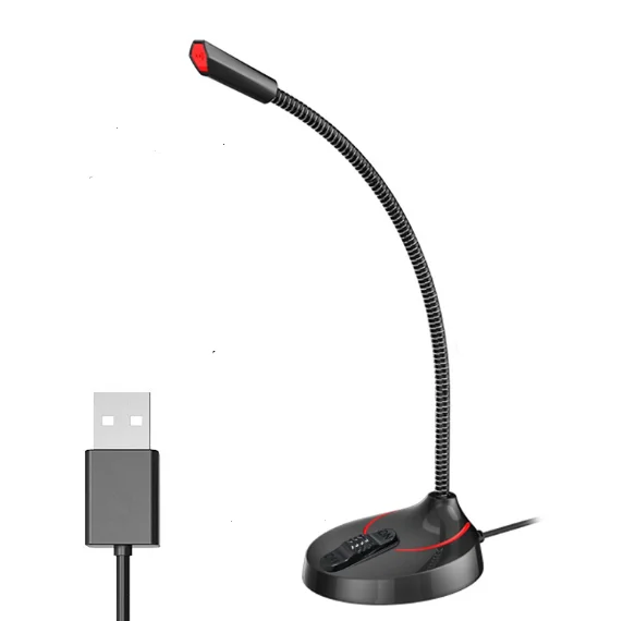 Desk Gooseneck Microphone 3.5mm Or Usb Connector Cable Noise Cancelling ...