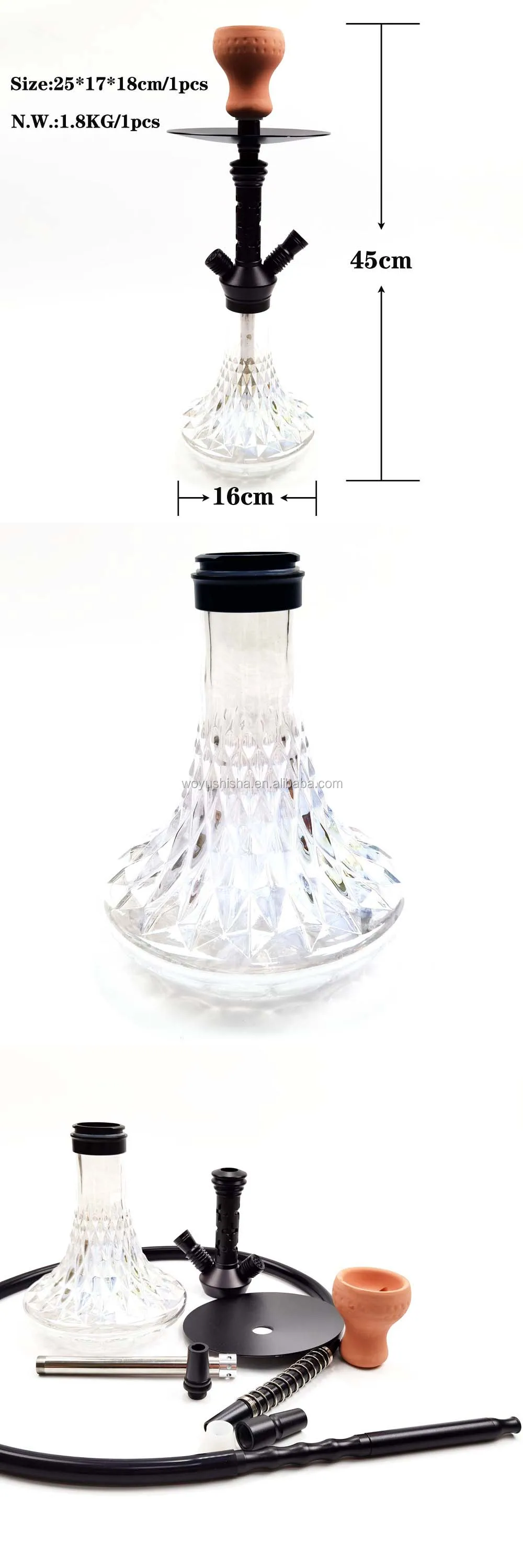 Woyu Hubbly Mini German Glass Shisha Hookah Pot With Bag - Buy Hookah ...