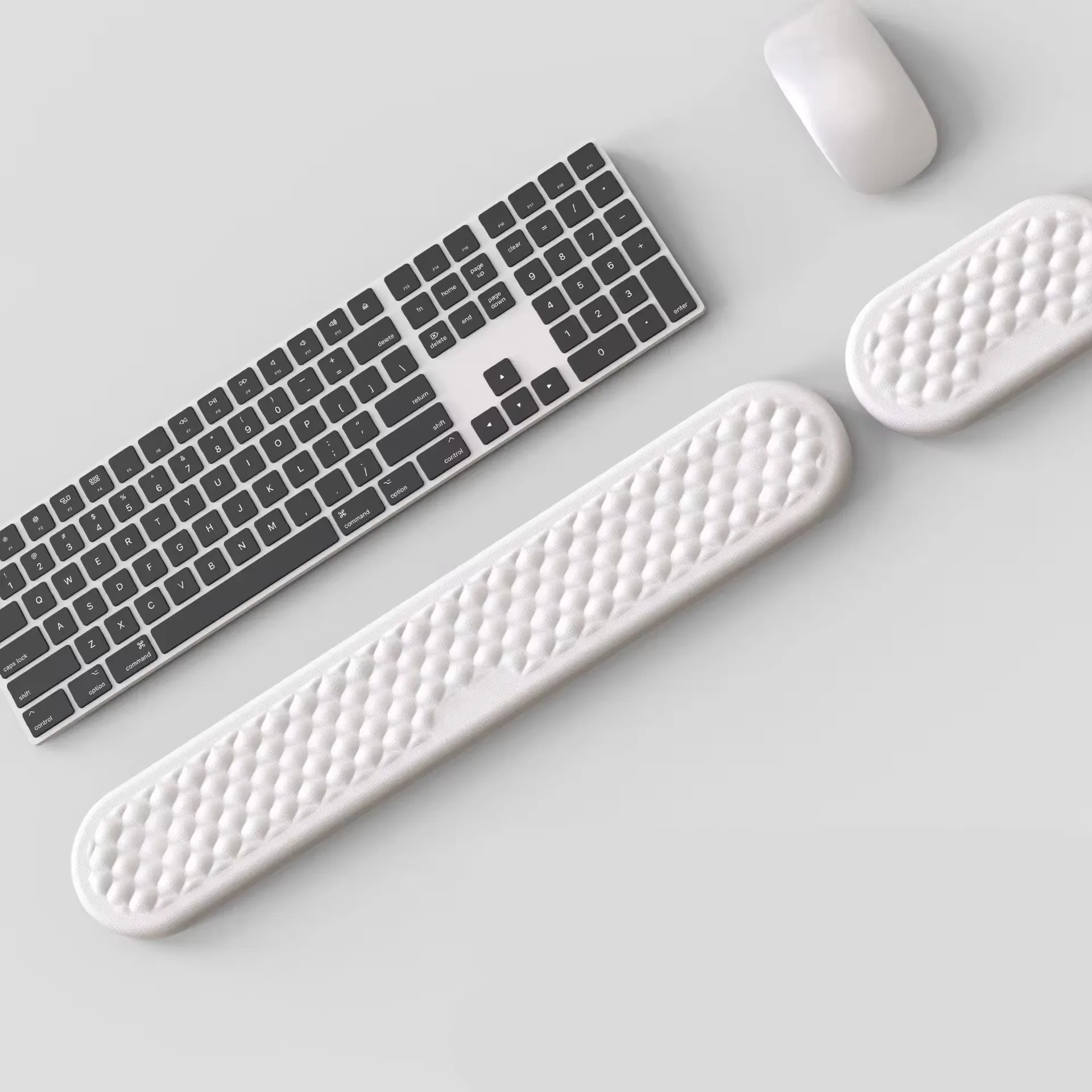 Keyboard Wrist Rest Keyboard Pad Upgrade Enlarge Gel Memory Foam Set ...